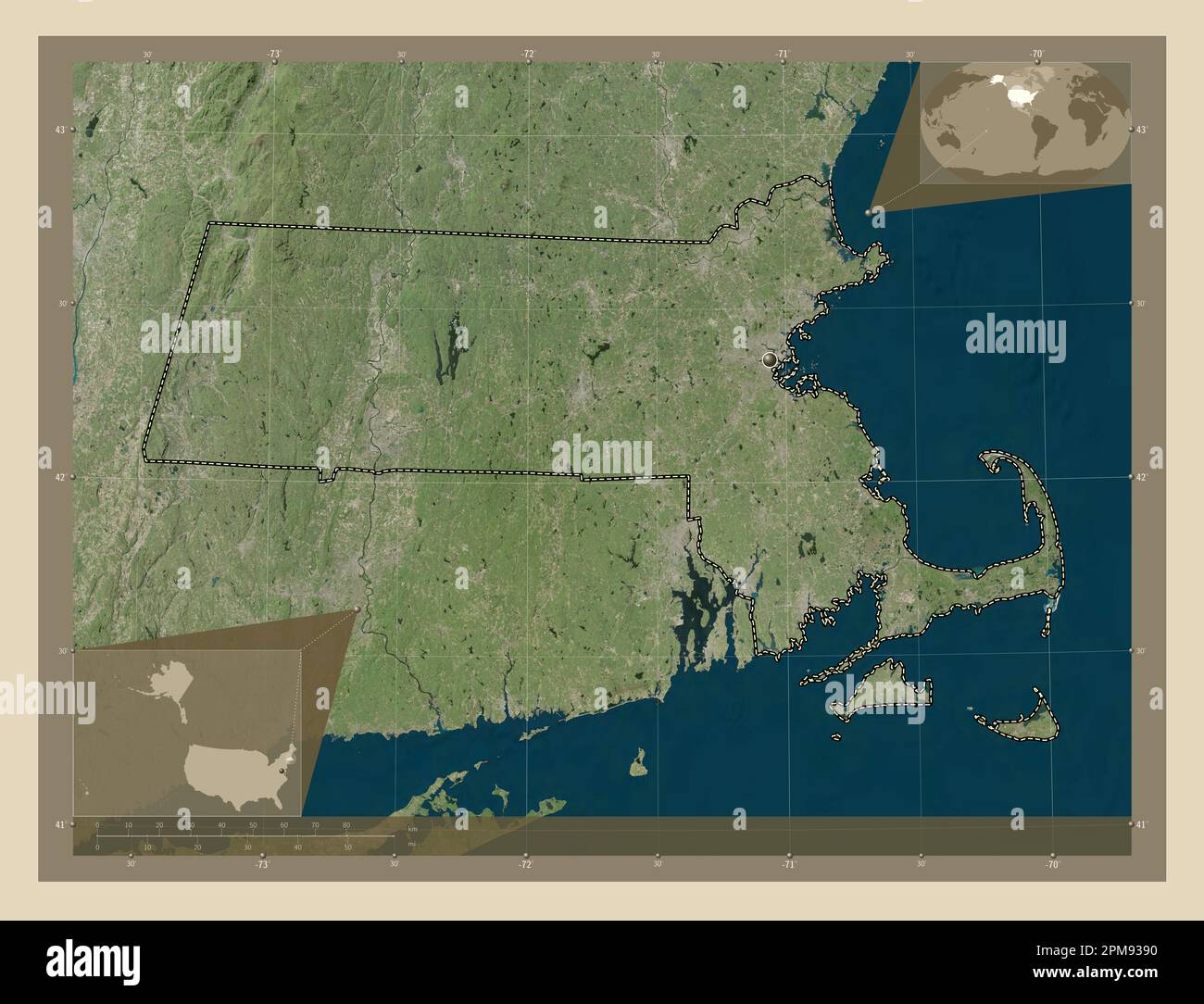 Massachusates Location Map