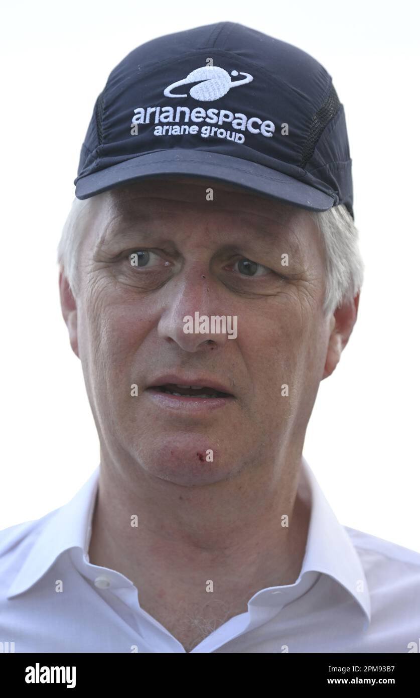 King Philippe - Filip of Belgium visits the Ariane 6 launching site ...