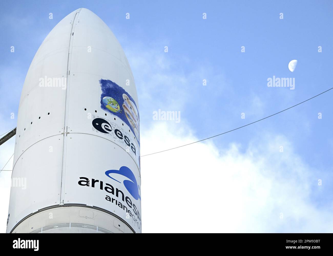 Illustration picture shows the Ariane 6 launching site during a royal ...