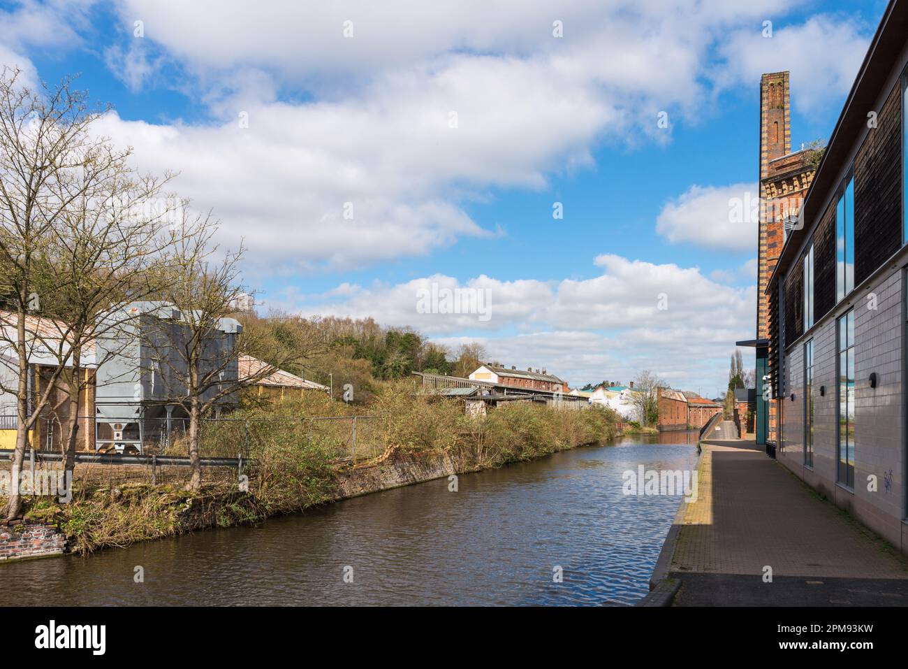Old carpet factories have been converted into shops on a retail park ...