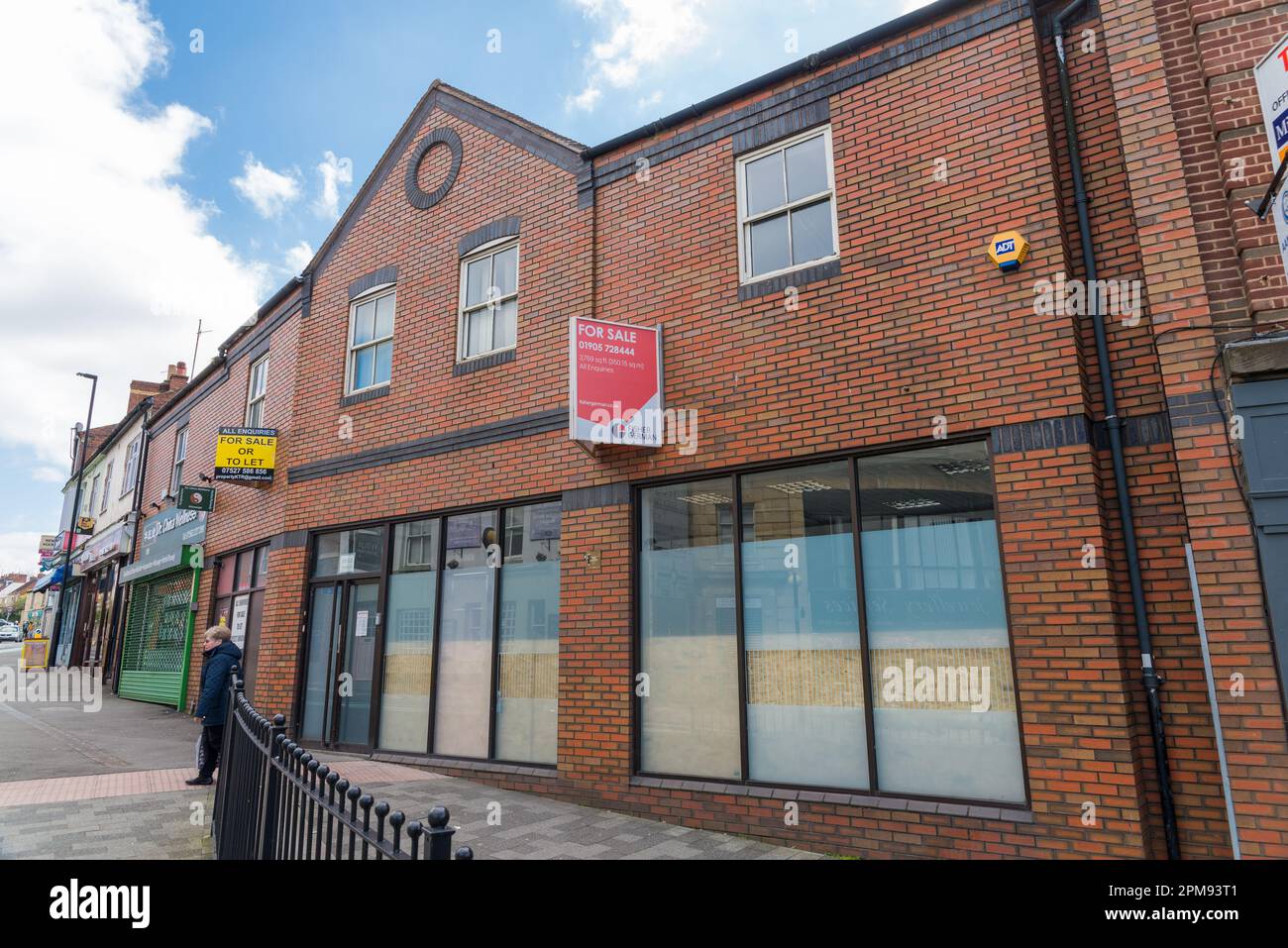 Closed down and boarded up shops in the Worcestershire town of ...
