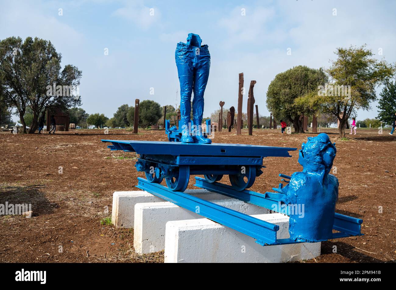 Kohav HaYarden, Israel December 24, 2022 Sculptures by artist Yigal ...