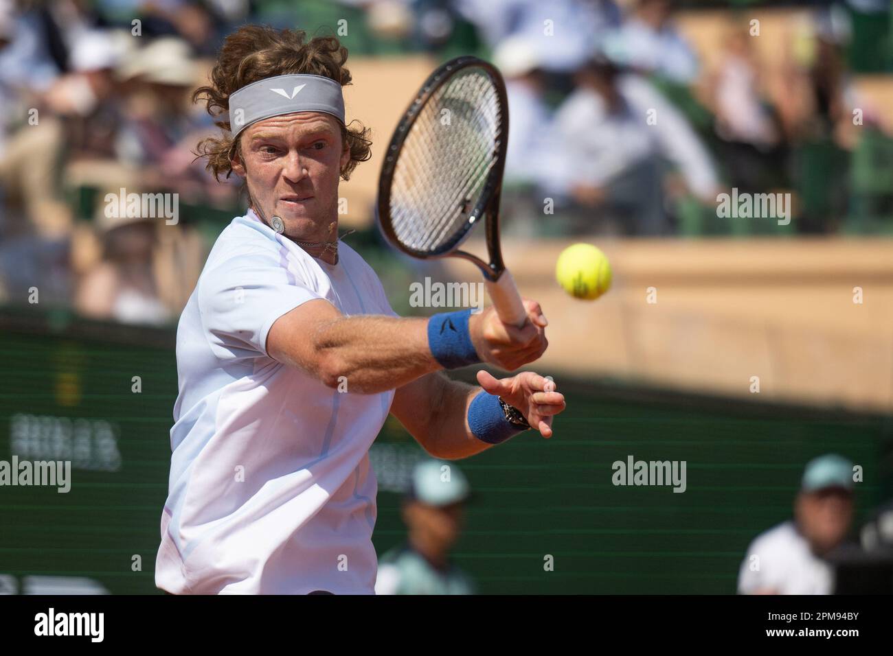 MONTE-CARLO, MONACO - APRIL 11: Andrey Rublev of Russia during Day 3 of ...