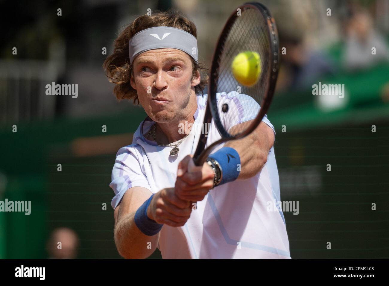 MONTE-CARLO, MONACO - APRIL 11: Andrey Rublev of Russia during Day 3 of ...