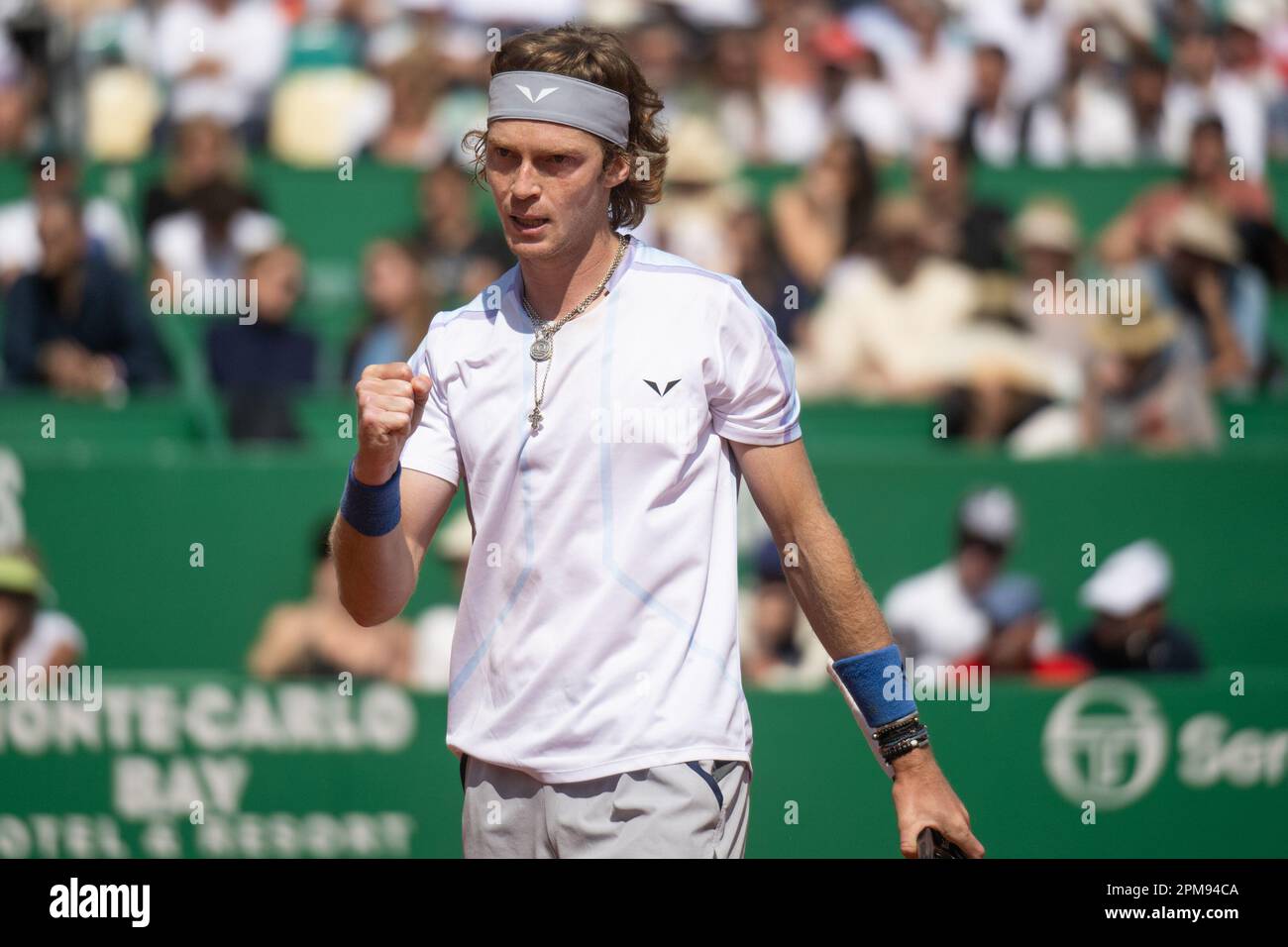 MONTE-CARLO, MONACO - APRIL 11: Andrey Rublev of Russia during Day 3 of ...