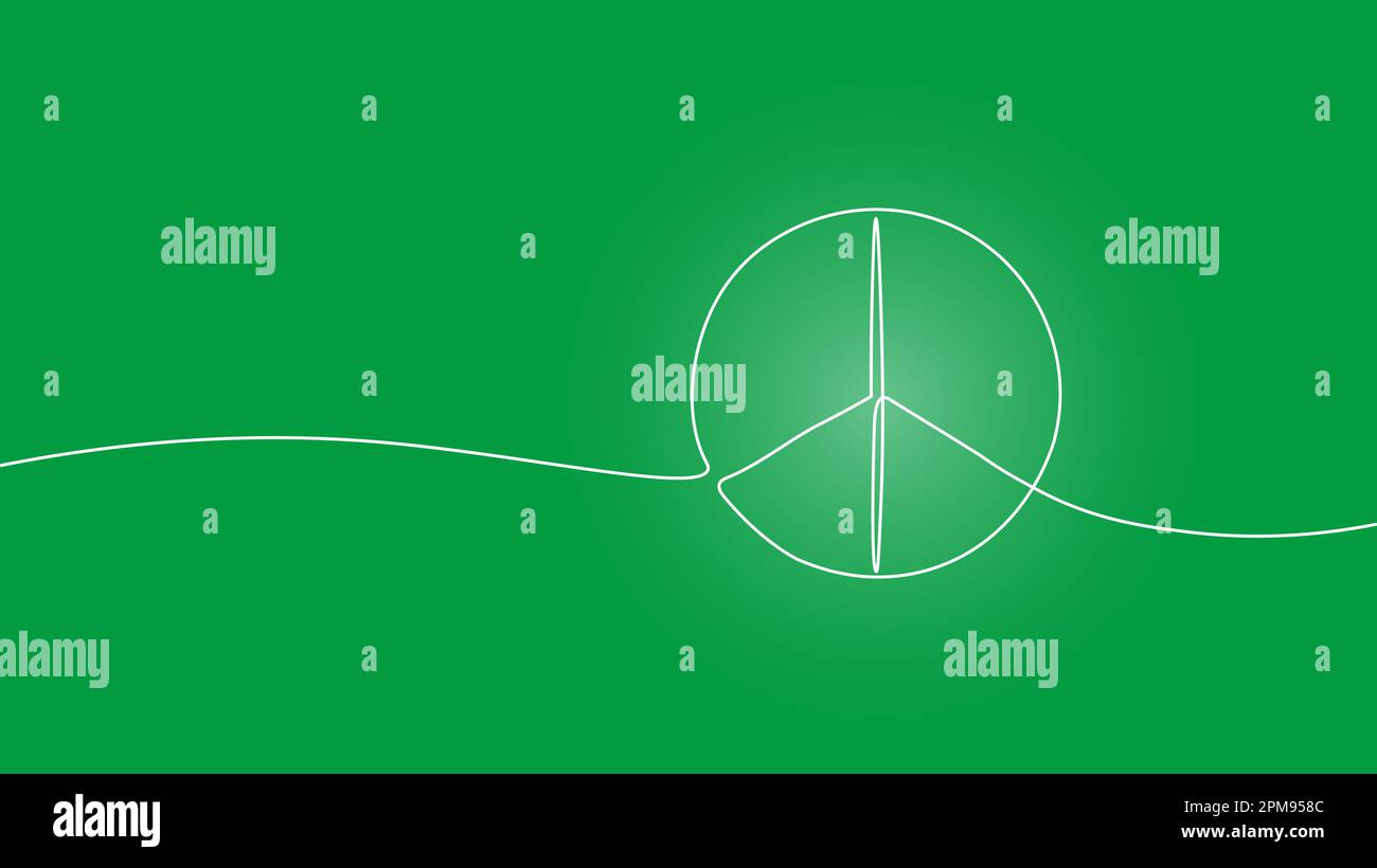 Peace pacifism symbol. Art one line continuous line graphic element ...