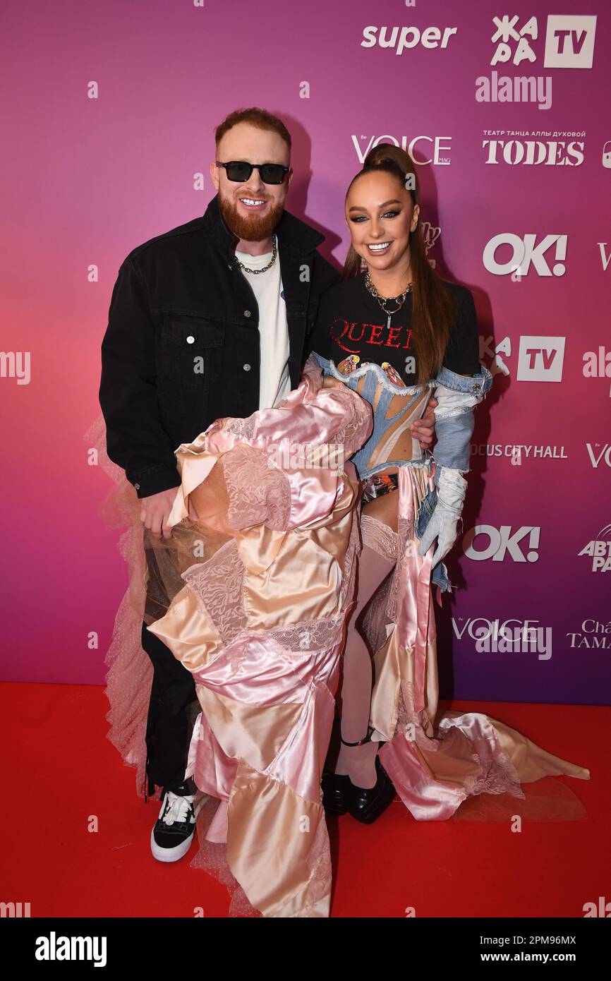 Moscow region. Krasnogorsk. Singers Marie Kraymbreri and Lesha Svik ...