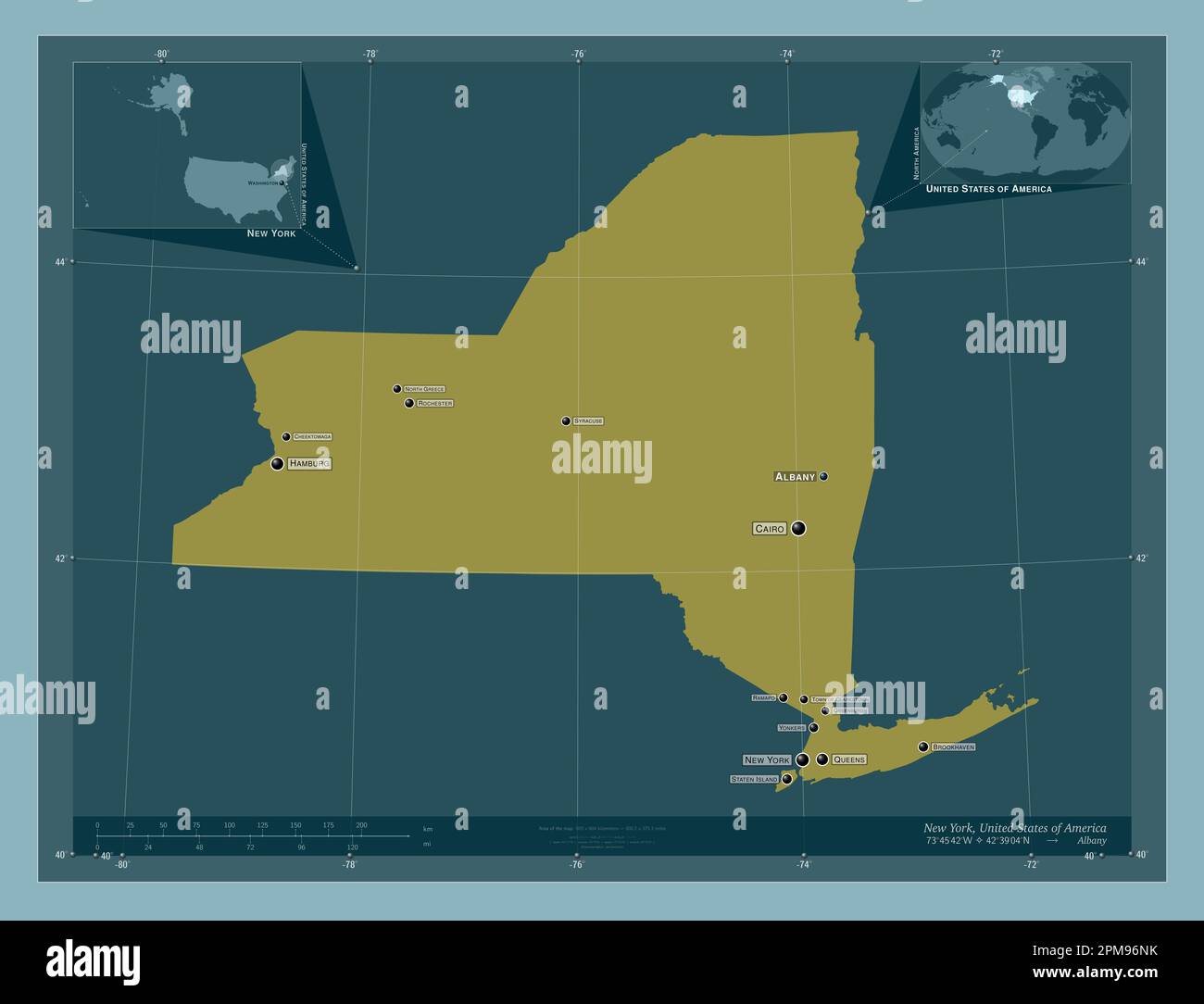 Cairo new york map hi-res stock photography and images - Alamy