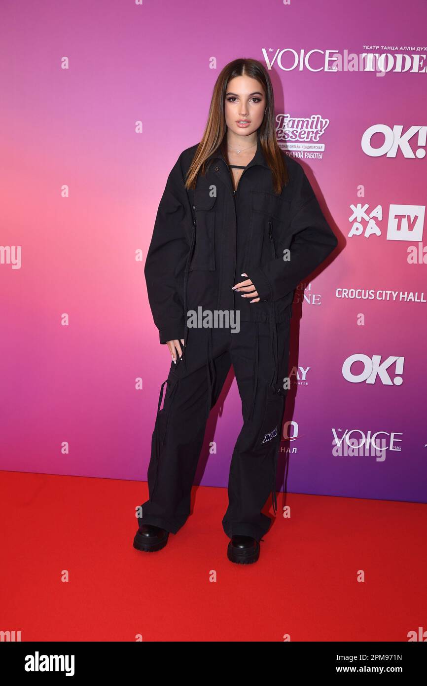 Moscow region. Krasnogorsk. Singer Elsea (Liza Bokareva) before the 6th Heat Music Awards at the ...