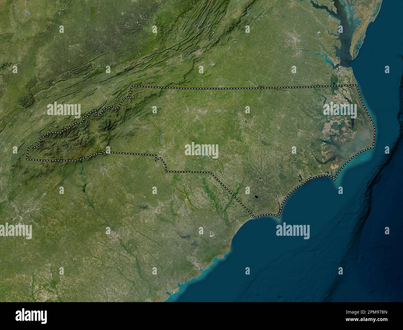 North Carolina, state of United States of America. Low resolution ...