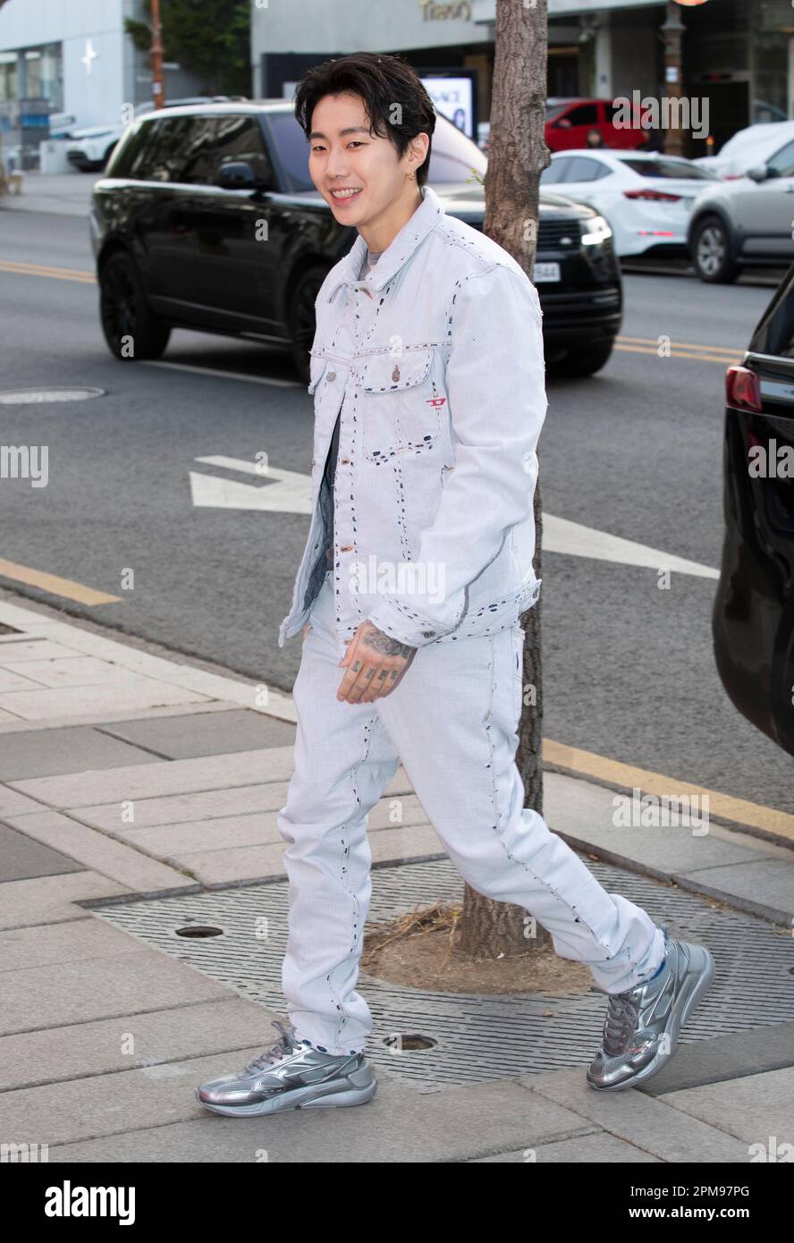 Seoul, South Korea. 12th Apr, 2023. American rapper Jay Park (Korean name: Park Jae-beom ...