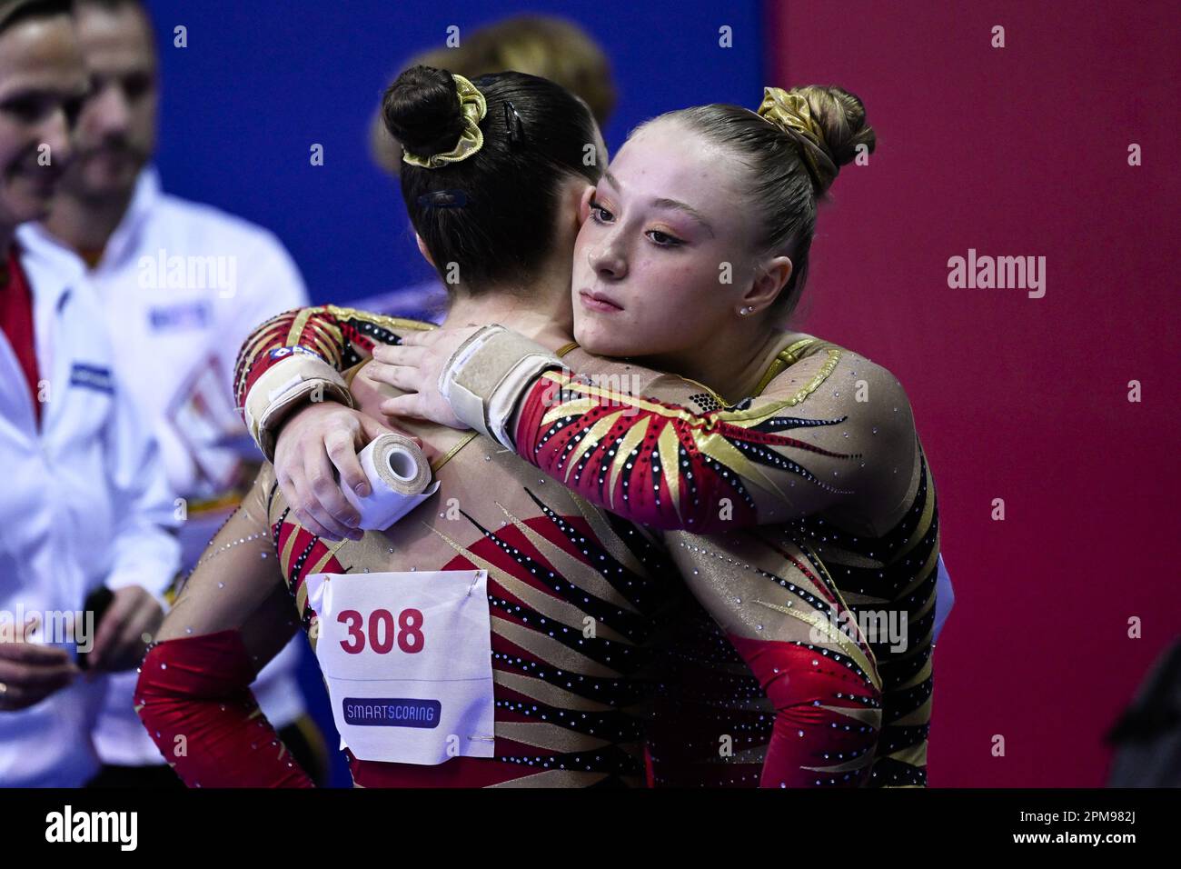 Antalya, Turkey. 12th Apr, 2023. Belgian gymnast Lisa Vaelen pictured ...