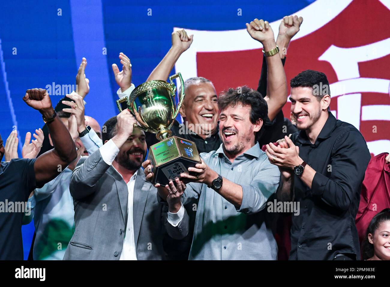 Rio, Brazil - april 10, 2023, Fluminense team wins the state ...