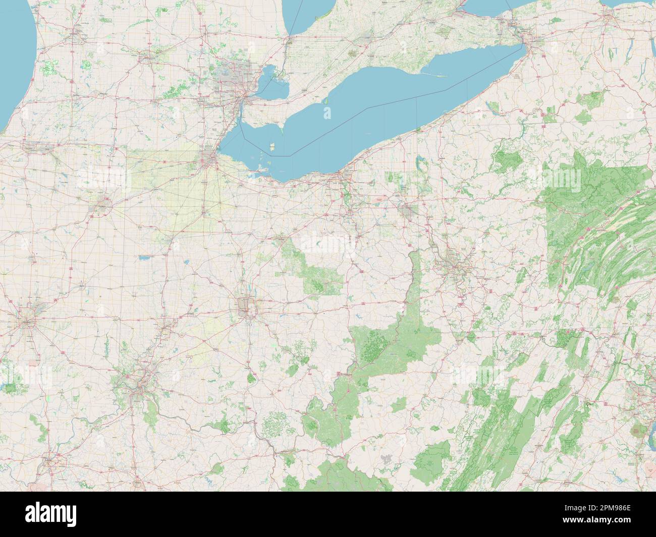 Ohio, state of United States of America. Open Street Map Stock Photo ...