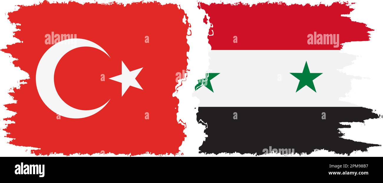 Flags of syria and turkey Stock Vector Images - Alamy