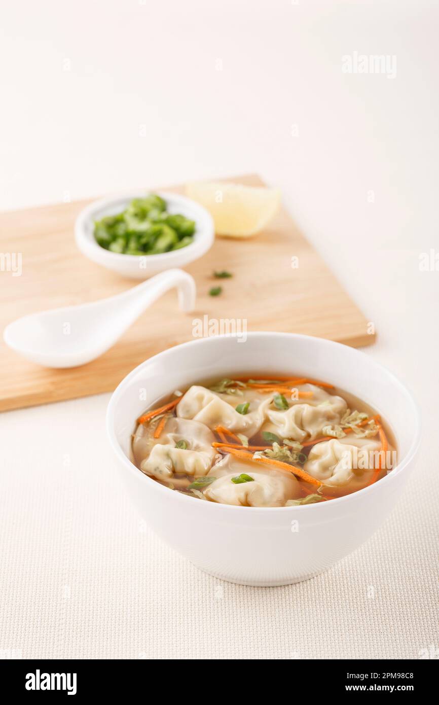 Colorful soup with fresh and nutritious ingredients Stock Photo - Alamy