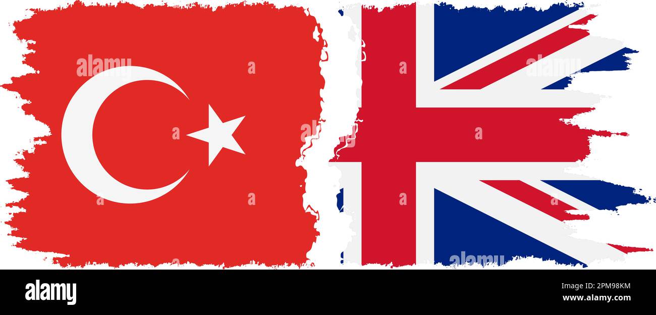 UK and Turkey grunge flags connection, vector Stock Vector Image & Art ...