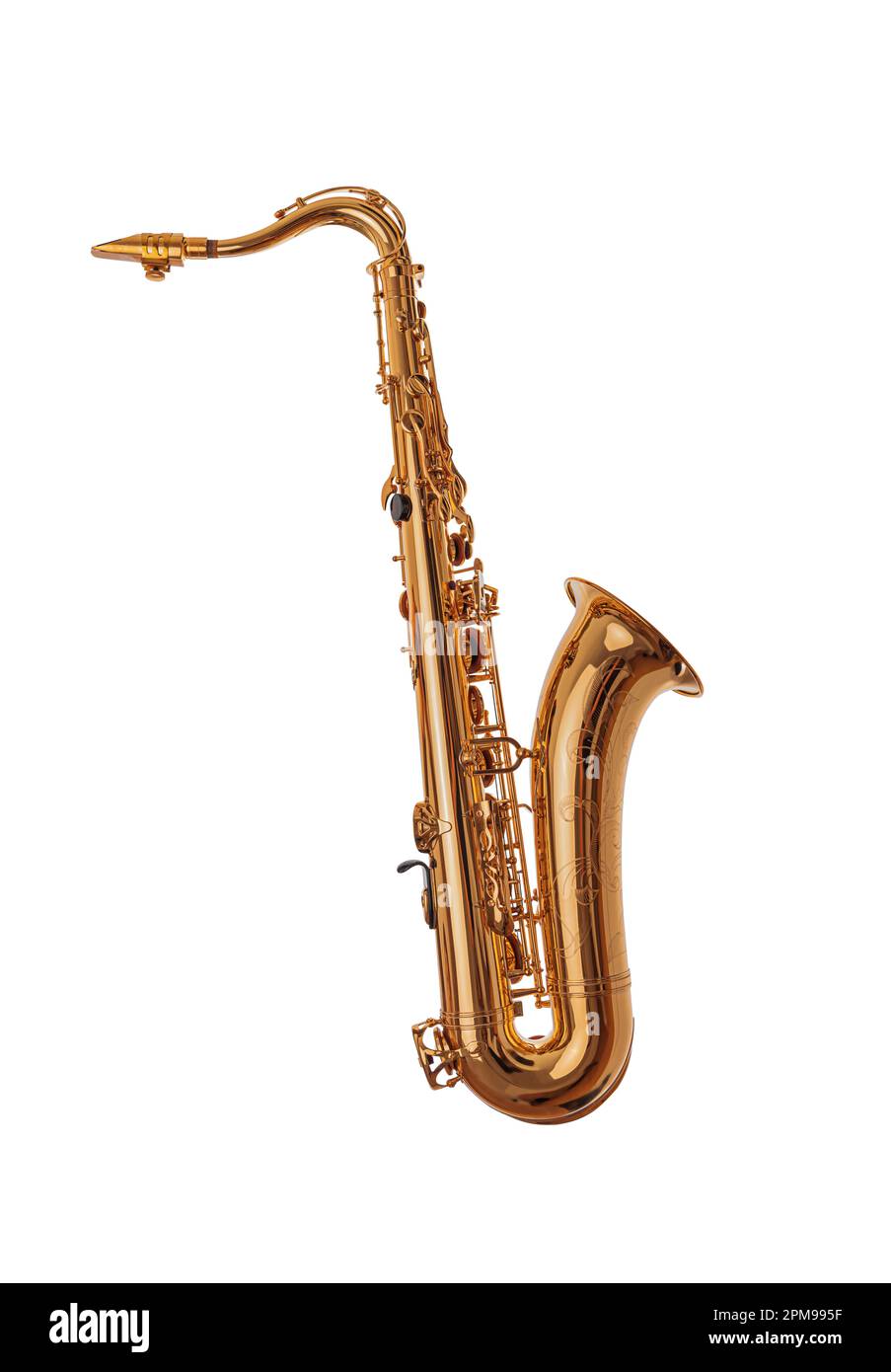 Saxophone isolated on white Stock Photo - Alamy
