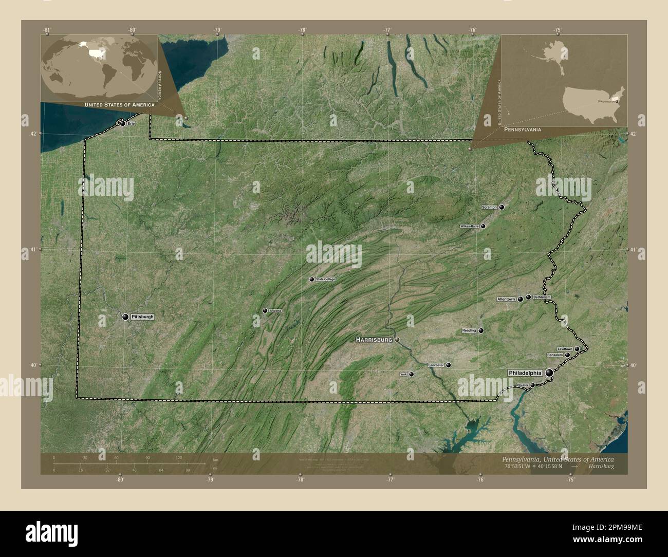 Pennsylvania, state of United States of America. High resolution ...