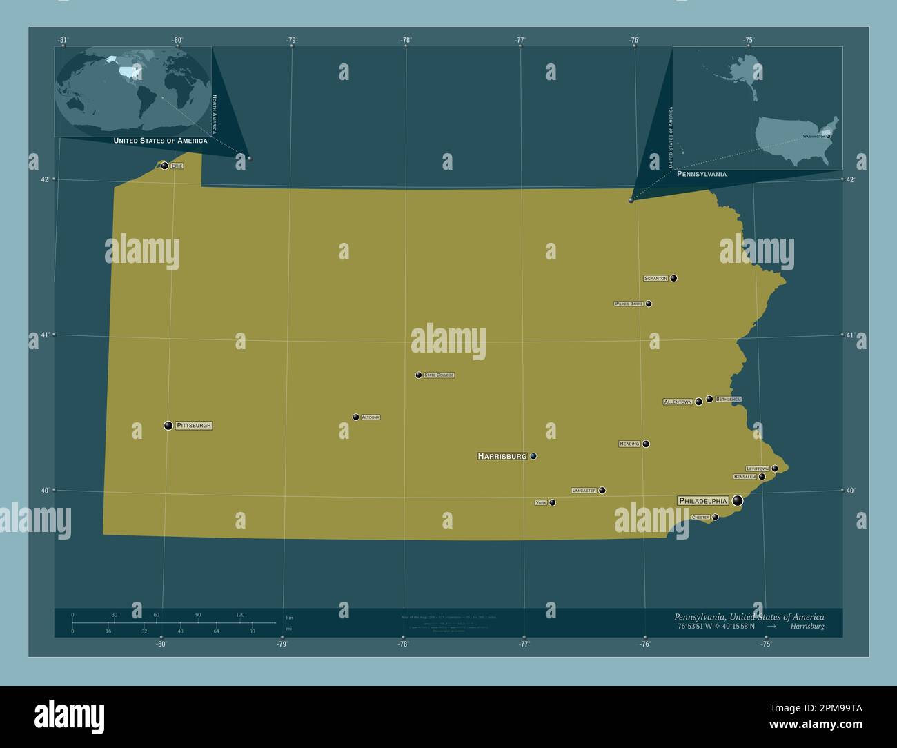 Bethlehem pennsylvania map hi-res stock photography and images - Alamy