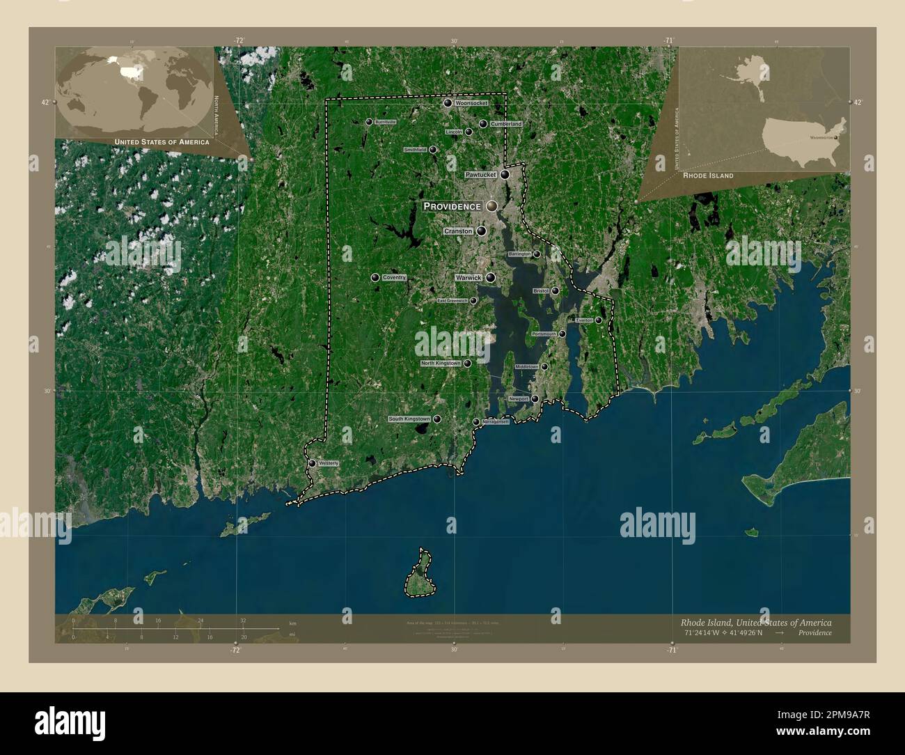 Rhode Island, state of United States of America. High resolution ...