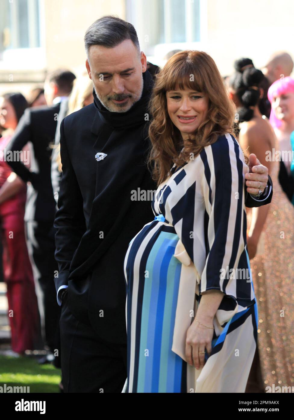 London, UK. David Furnish and Katie Brayben at the Olivier Awards ...