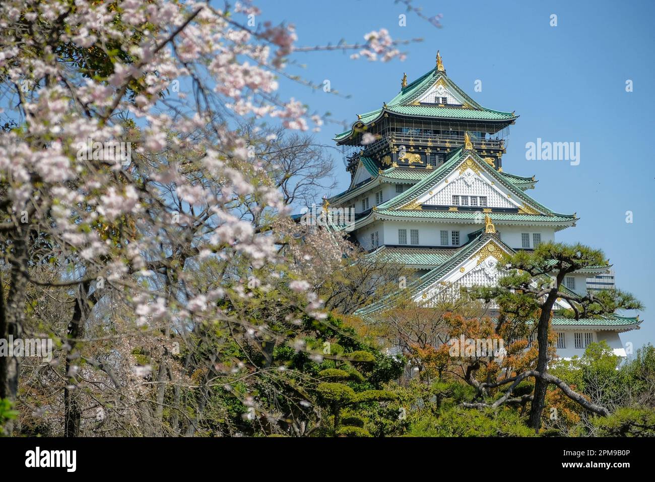 Osaka, Japan - March 29, 2023: Osaka Castle, the castle is one of the ...