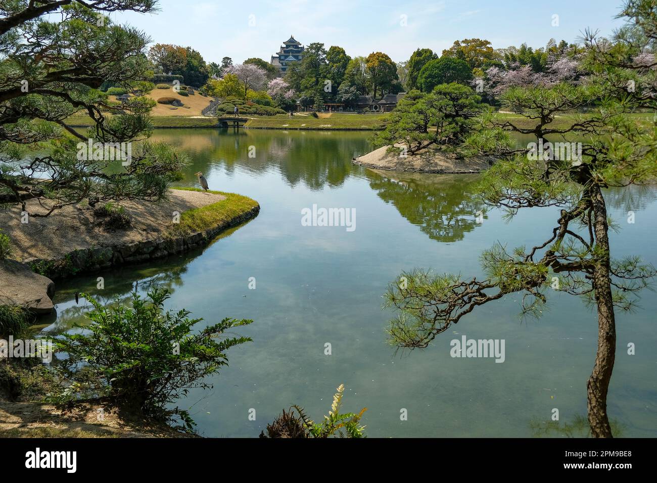 Okayama, Japan - April 4, 2023: Okayama Korakuen Garden is a Japanese ...