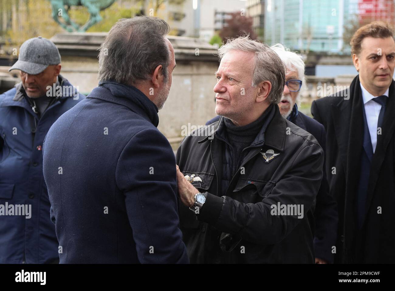 Jean Dujardin Francis Huster attending inauguration of the Jean-Paul ...