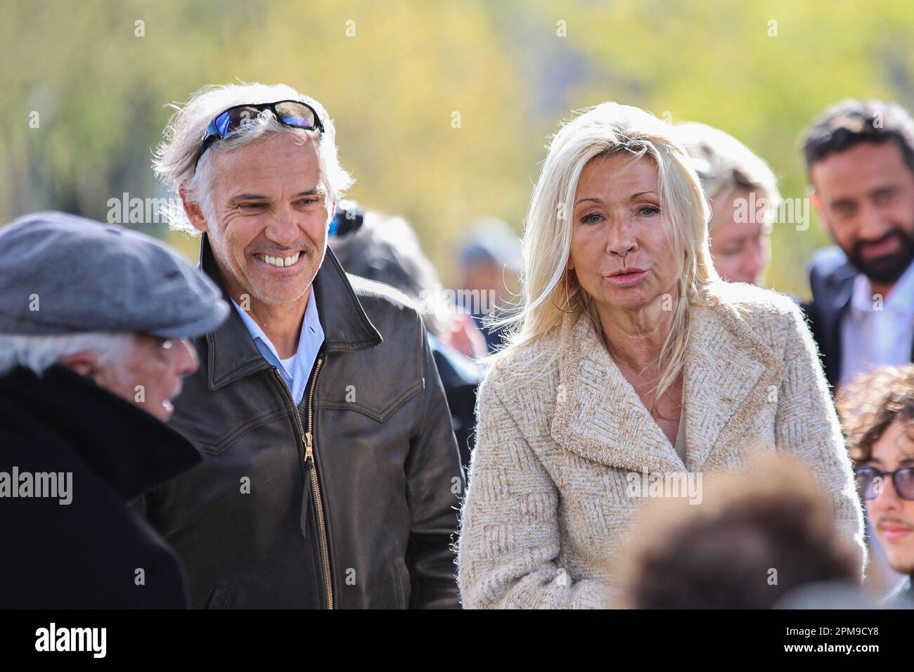 Paul Belmondo, Natty Tardivel attending inauguration of the Jean-Paul ...