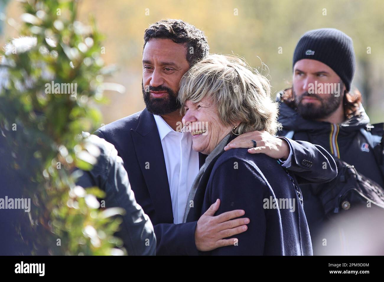 Cyril Hanouna, Michele Marchand attending inauguration of the Jean-Paul ...