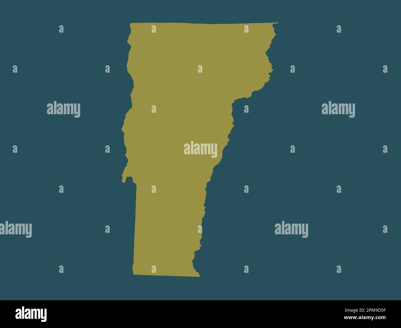 Vermont, state of United States of America. Solid color shape Stock ...