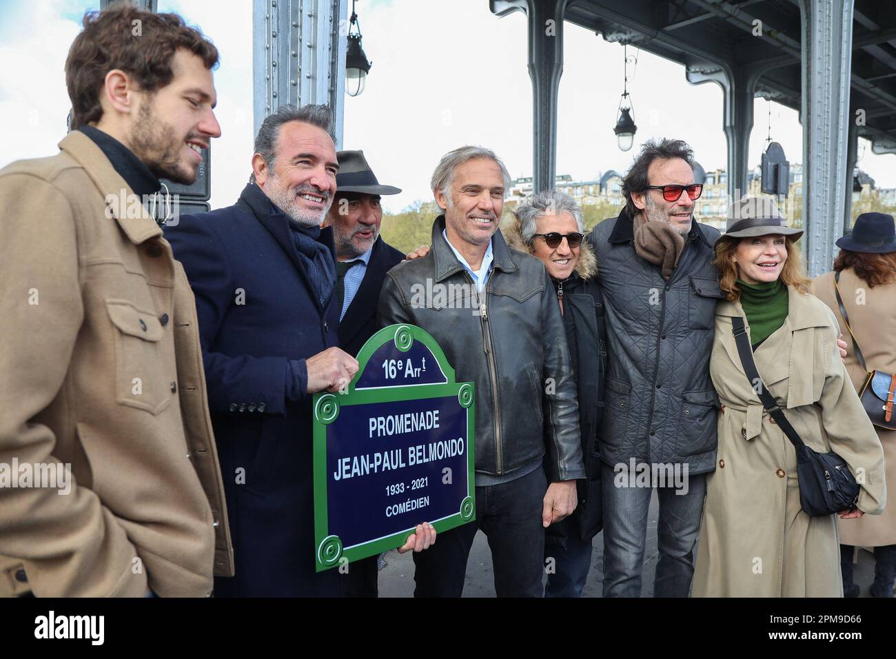 Paris, France. 12th Apr, 2023. Victor Belmondo, Jean Dujardin, Antoine ...