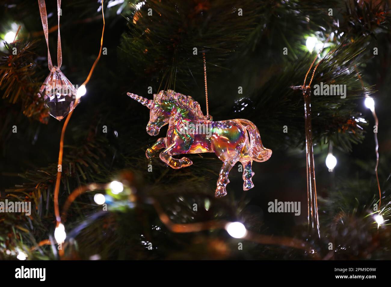 Christmas holiday lights decorations fir hi-res stock photography and ...