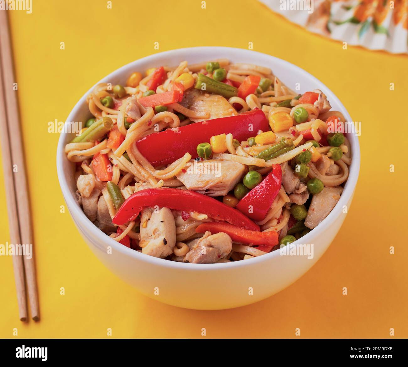 Sweet and sour chicken with chopsticks hi-res stock photography and ...