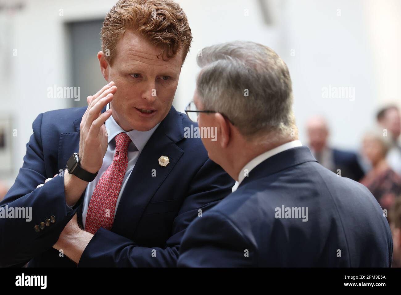 U.S. Special Envoy for Northern Ireland, Joe Kennedy (left) and Sir ...