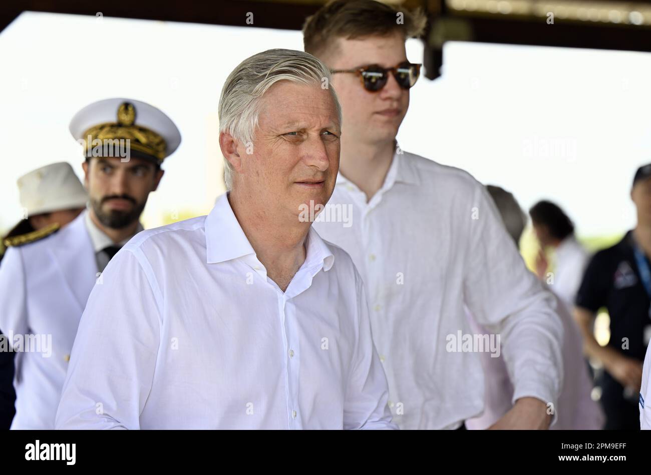Cayenne, France. 12th Apr, 2023. King Philippe - Filip of Belgium and ...
