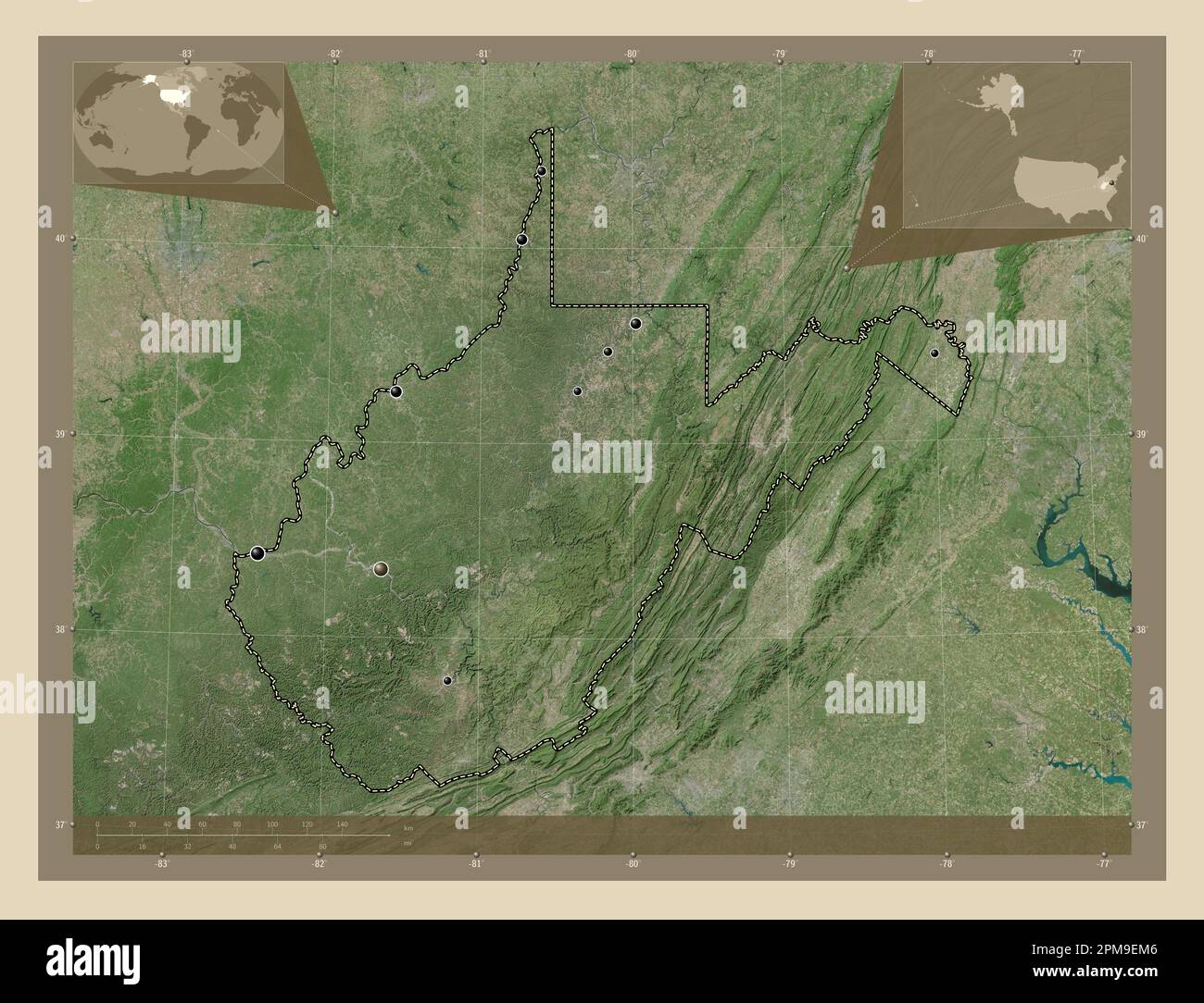 West Virginia, state of United States of America. High resolution ...