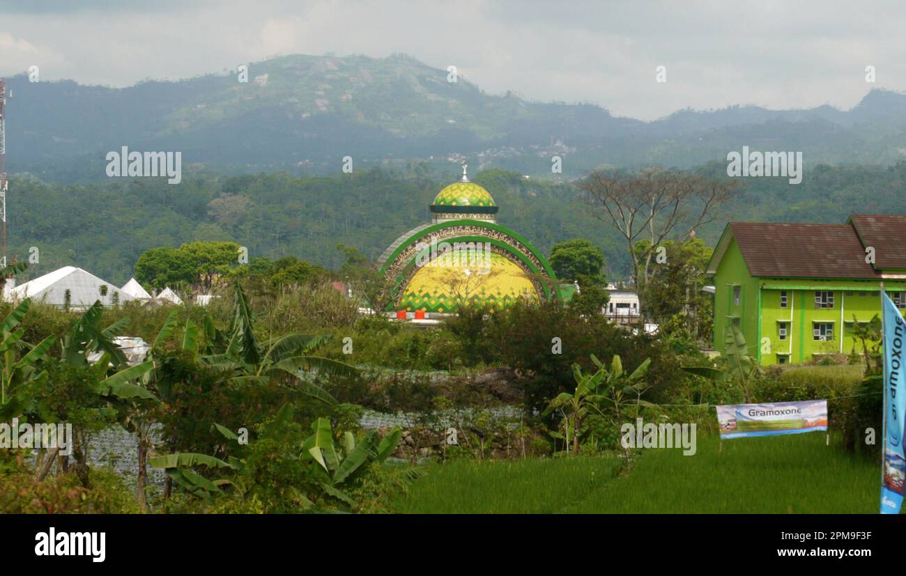 View of the Dome of Mosque with a mountainous background, The dome of ...