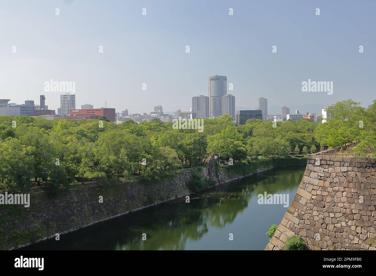 the beautiful cityscape of Osaka City from the top floor (the ...
