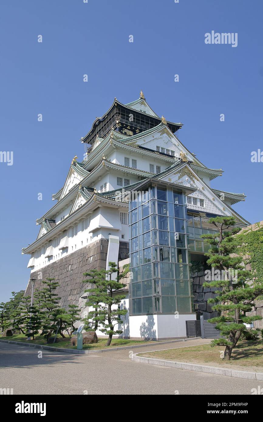 the beautiful cityscape of Osaka City from the top floor (the ...
