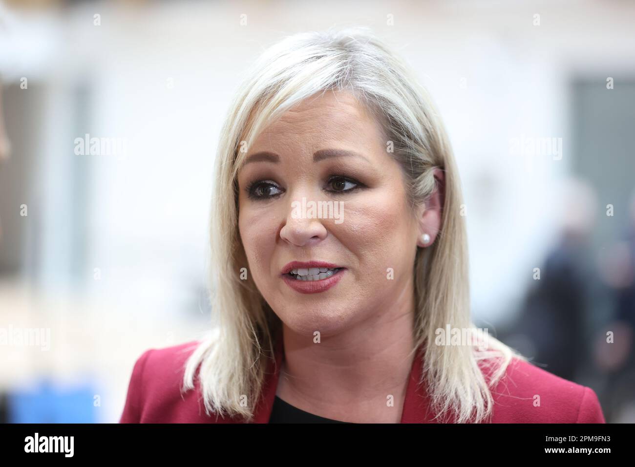 Sinn Fein vice president Michelle O'Neill in attendance ahead of a ...