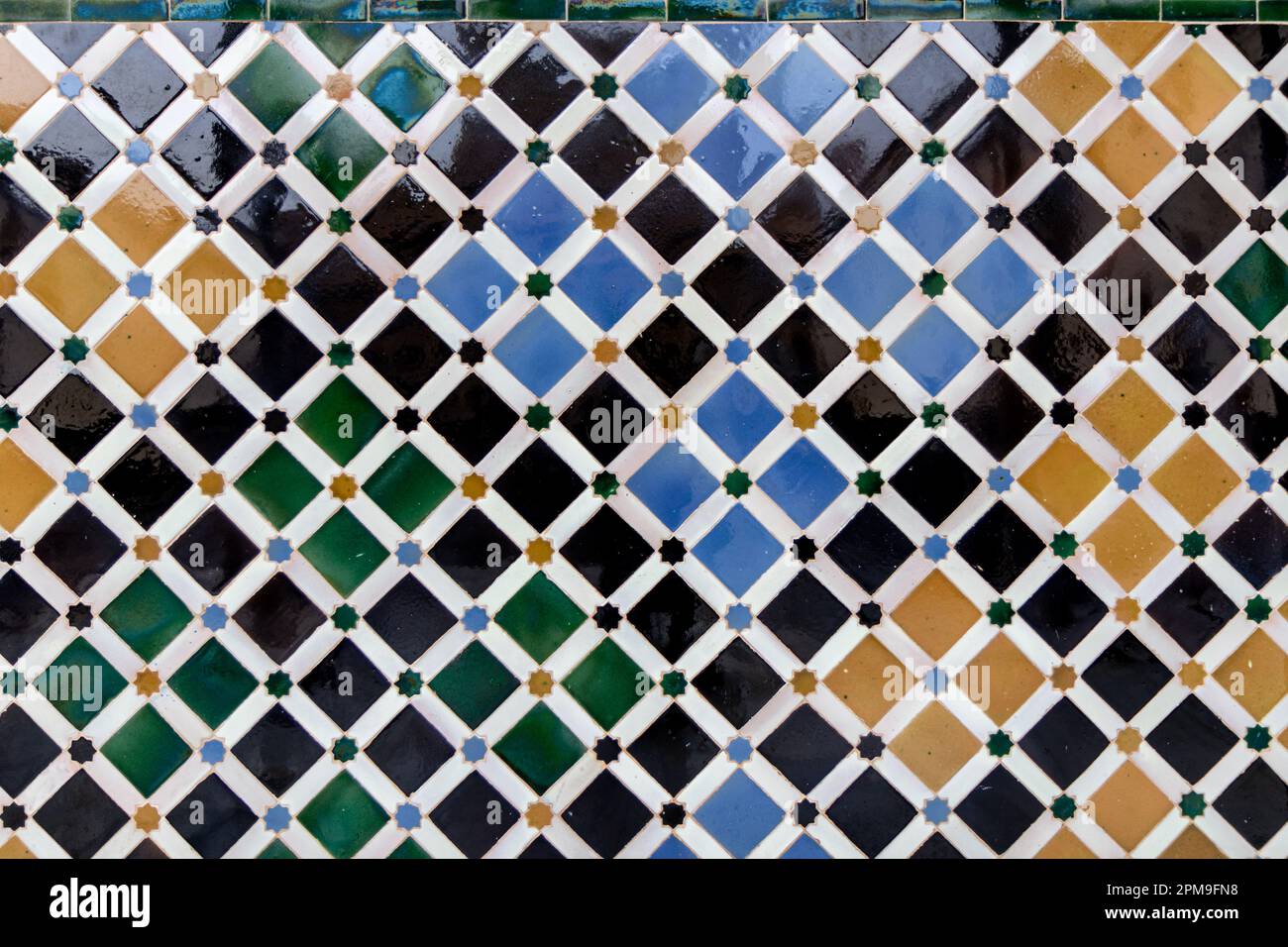 Islamic Moorish architecture style tiles colorful mosaic background ...