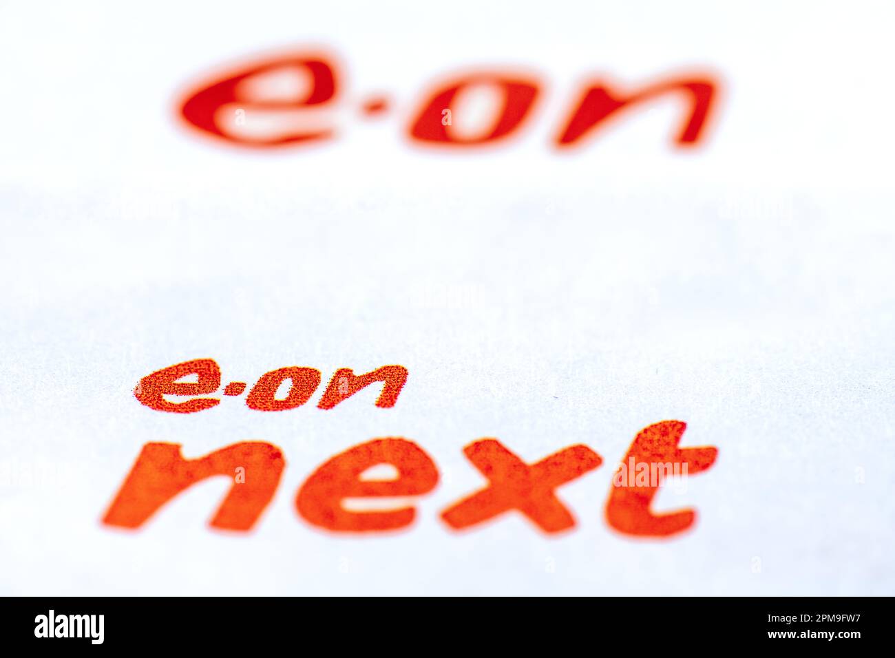 London. UK- 04.07.2023. The name and logo of the German energy company ...