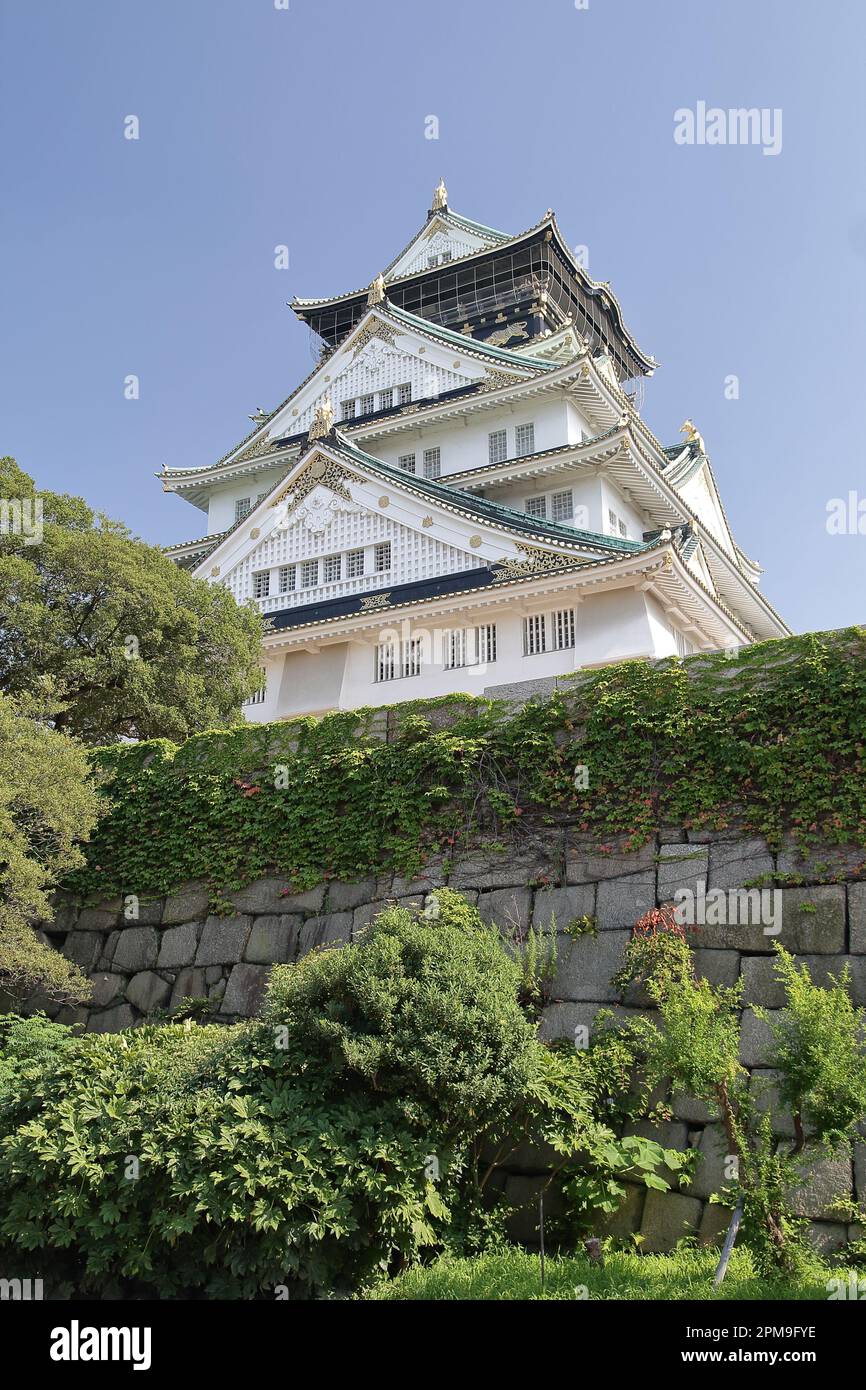 the beautiful cityscape of Osaka City from the top floor (the ...