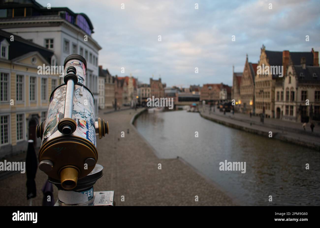 Iconic gothic architecture in Ghent, Belgium Downtown- Saint Nicholas ...