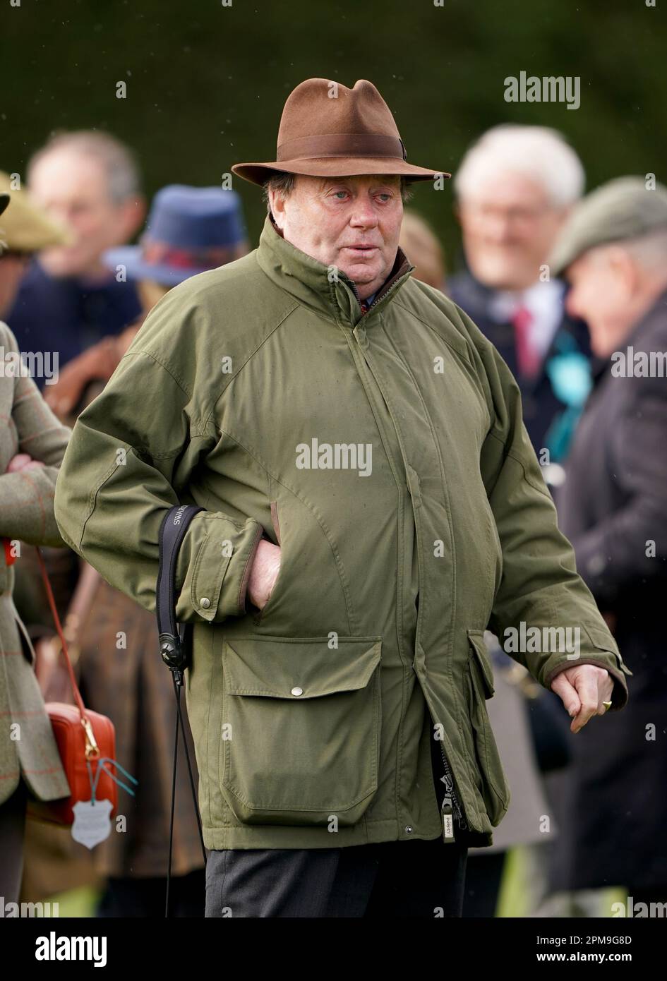 Trainer Nicky Henderson speaks to jockey Rossa Ryan before the Barry ...