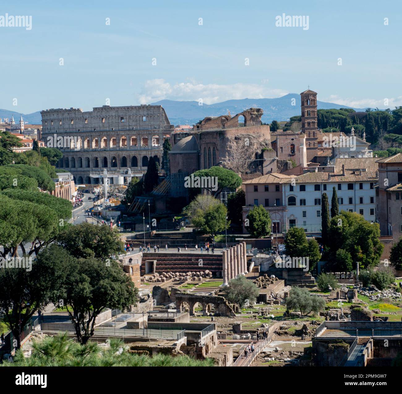 Rome Italy 16March 2023:Archaeological site of the Imperial forums of ...