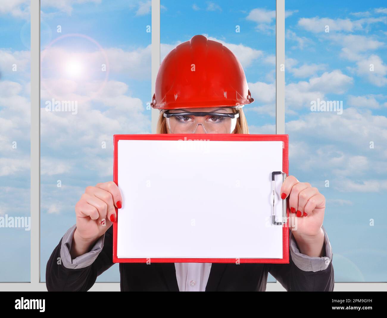 Engineer in suit holding helmet hi-res stock photography and images - Alamy