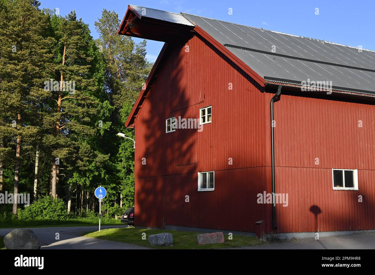 Swedish building barn warehouse Stock Photo - Alamy